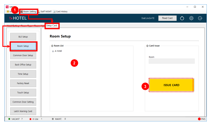 IGRMS Software - How to Create a Room Setup Card – OpenKey