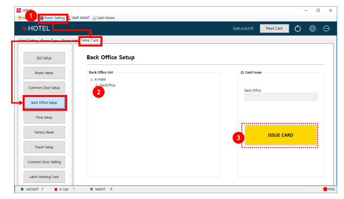IGRMS Software - How to create a Back Office Setup Card – OpenKey