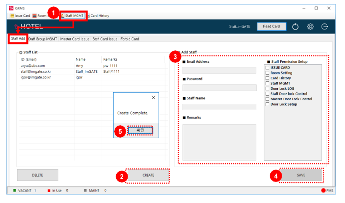 IGRMS Software - How to Add Staff Members and Permissions – OpenKey