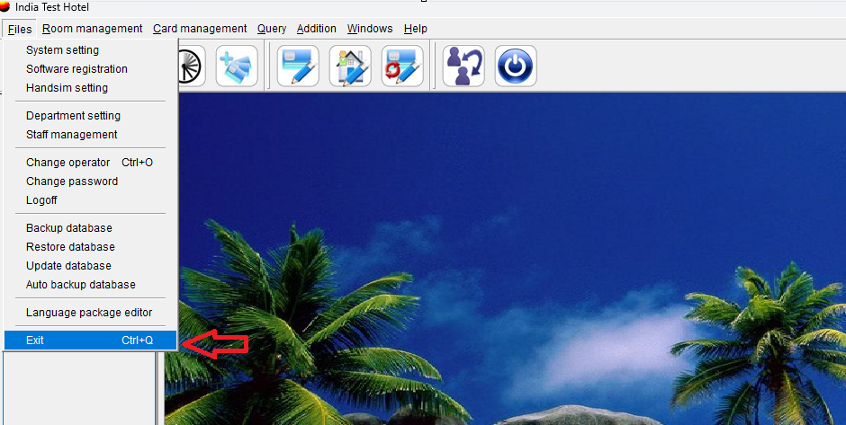 Hotel Intelligent Management System Software ~~ How to Exit Software ...