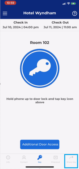 Wyndham Key App ~~ Adding Additional Guests via the OpenKey App (Share Key) – OpenKey