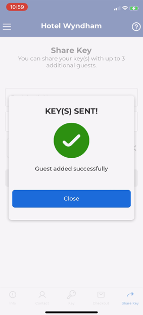 Wyndham Key App ~~ Adding Additional Guests via the OpenKey App (Share Key) – OpenKey