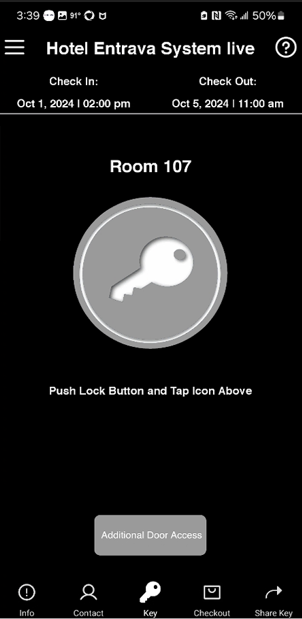 Entrava Key App ~~ Accessing Designated Access Areas – OpenKey